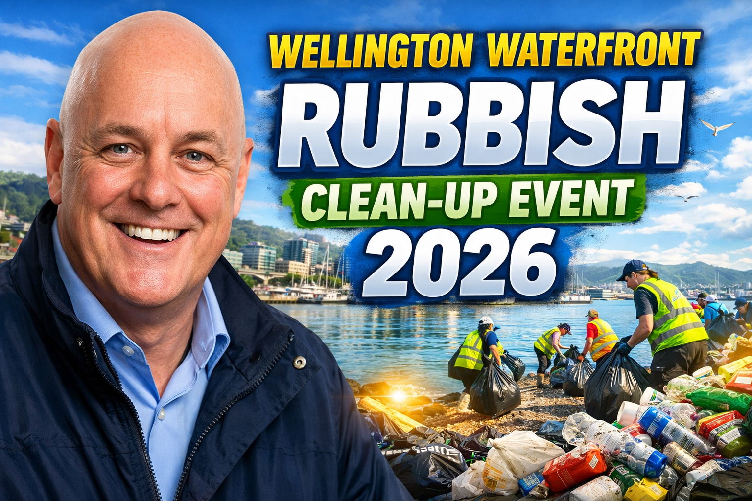 Wellington Waterfront Rubbish Clean-Up Event 2026: Community Volunteers ...